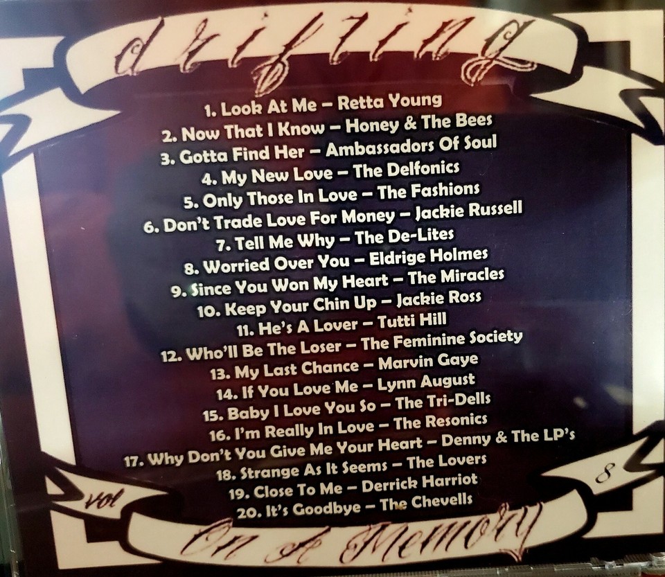 Drifting On A Memory Vol 8 Rare Soul Collection CD Lowrider Oldies Rare ...