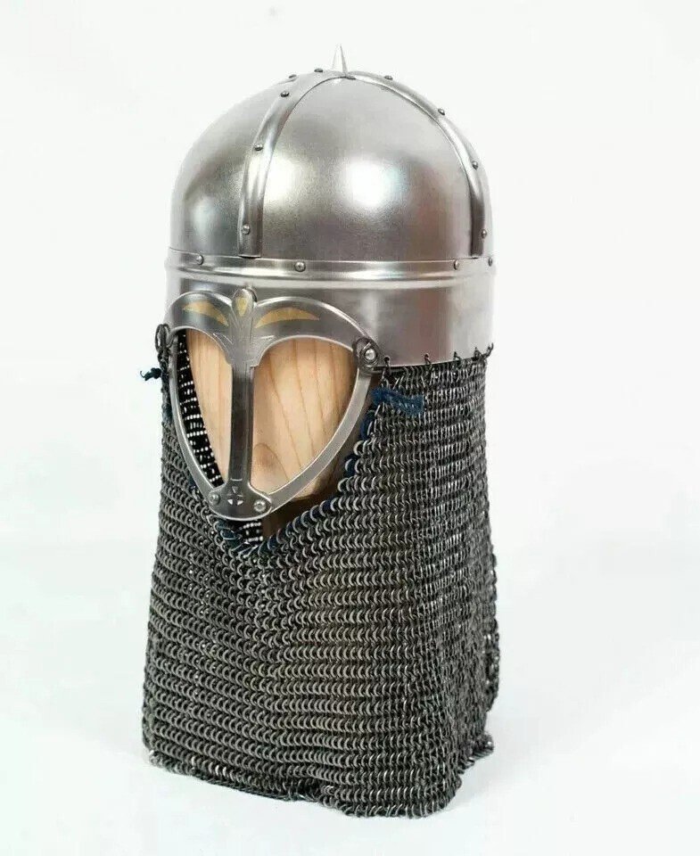 Helmet Steel Medieval Roa Bascinet Armor Helmet Knight Viking Helmet ...