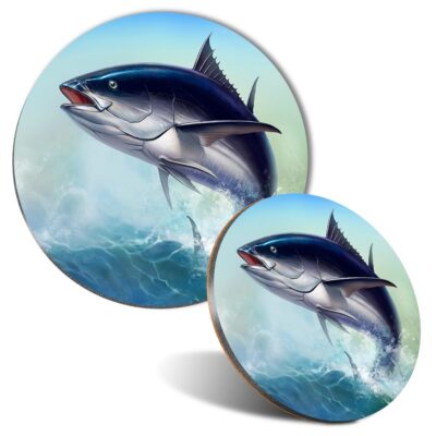 Mouse Mat & Coaster Set Tuna Fish Ocean Art #52321 | eBay UK
