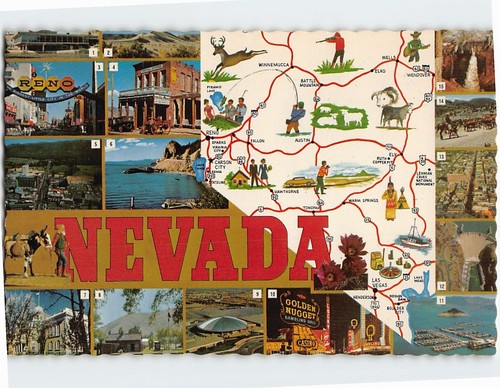 Postcard Famous Places/Landmarks of the Silver State Nevada USA North ...