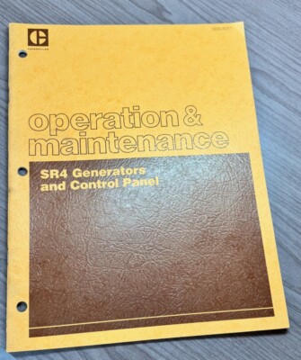 Caterpillar SR4 Generators & Control Panel Operators & Maintenance ...