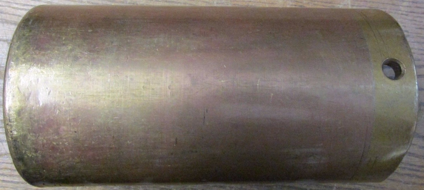 Vintage Diamond Mfg Brass Fare Box Money Vault Cylindrical 9" X 4-3/4 ...