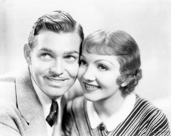 It Happened One Night Clark Gable Claudette Colbert smiling portrait ...