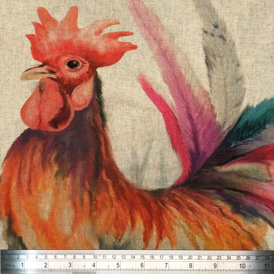 Animal Country Creature Linen Look Cotton Rich Fabric Cushion Panels ...