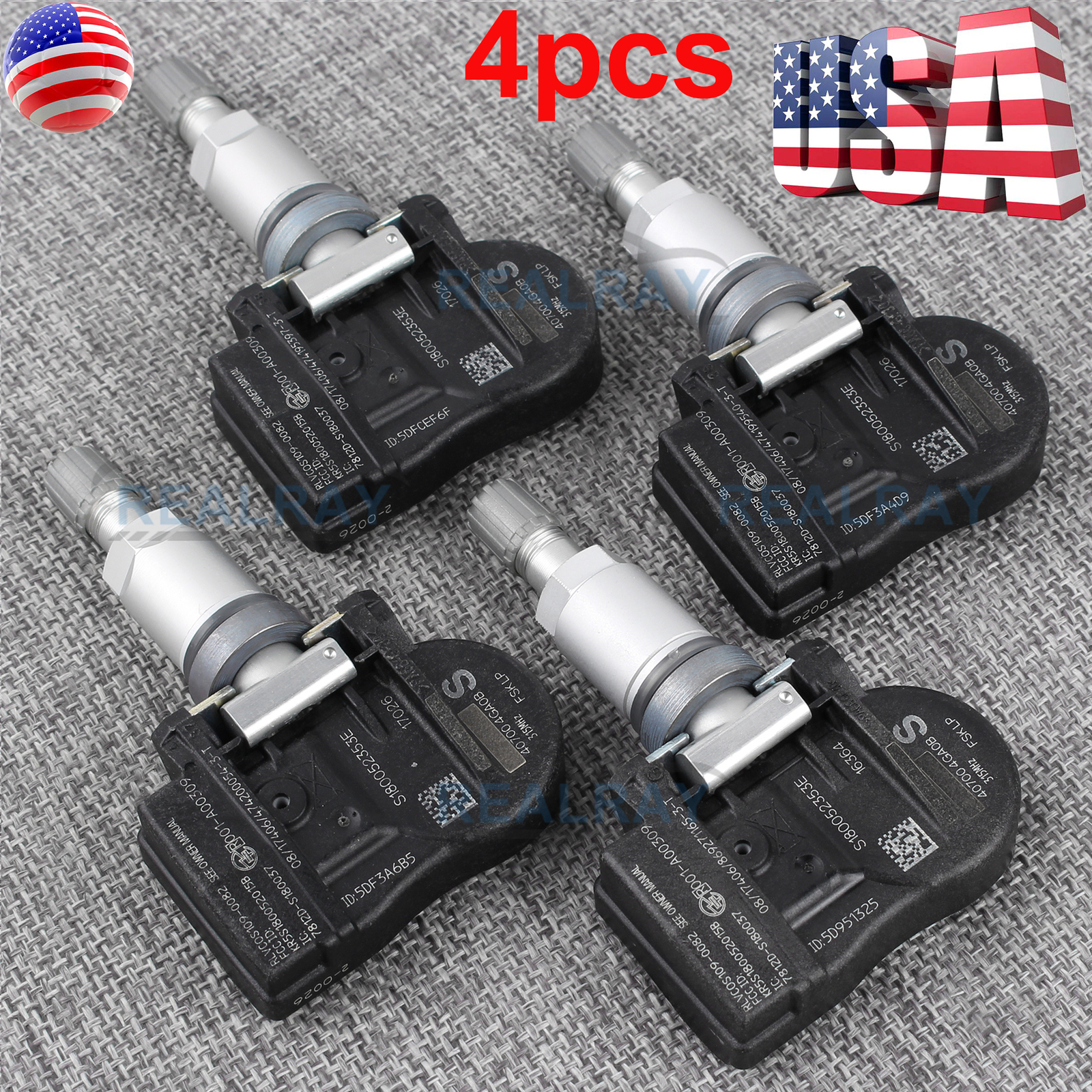 4PCS TPMS Tire Pressure Sensor 40700-4GA0A for 2014 2015 Infiniti Q50 3 ...