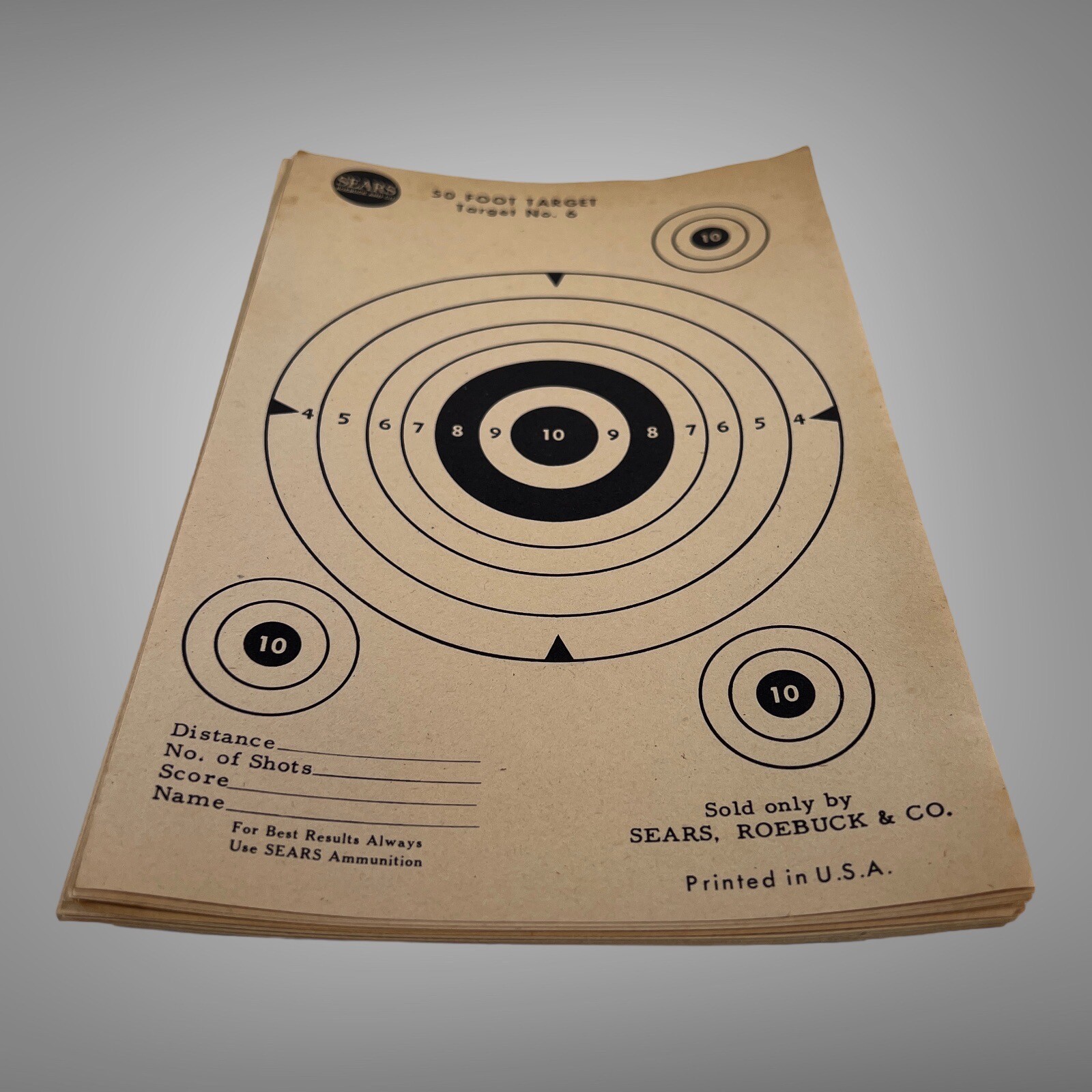 25 Vintage Original Sears Roebuck Paper Rifle Practice Targets 50’s | eBay