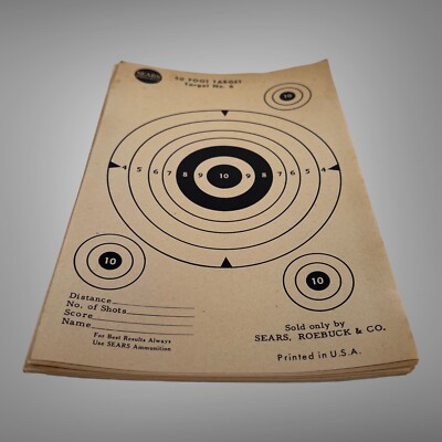 25 Vintage Original Sears Roebuck Paper Rifle Practice Targets 50’s | eBay