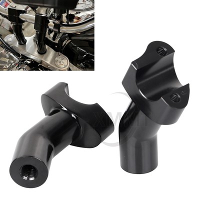 Black 3.5" Pullback Handlebar Risers For Harley Road King Low Rider ...