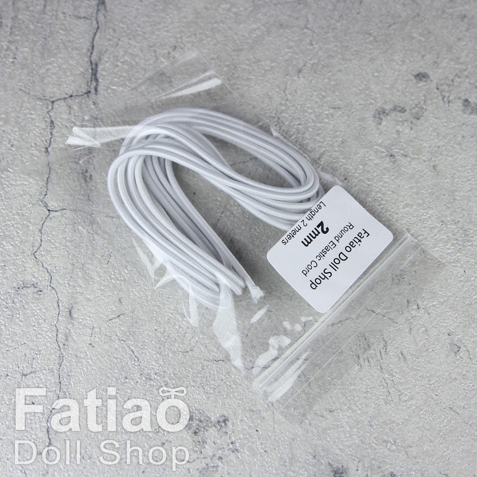 White Stringing Round Elastic Cord BJD doll - 1mm 1.5mm 2mm 2.5mm 3mm 3 ...