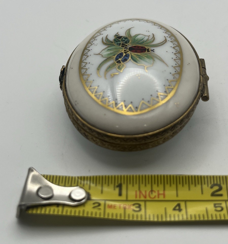 Vintage Limoges France Peint Main Ladybug Trinket Box | eBay