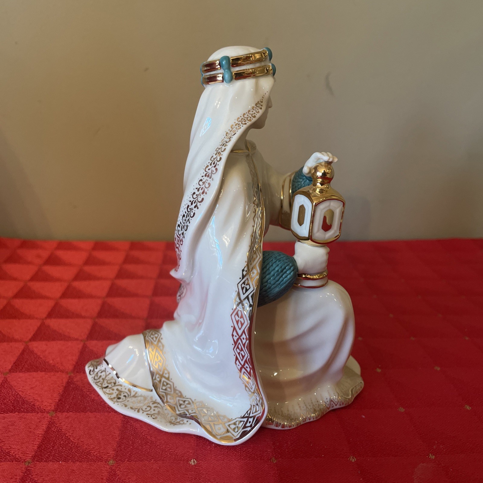 Lenox First Blessing Nativity Melchior Porcelain Figurine Ivory Gold ...