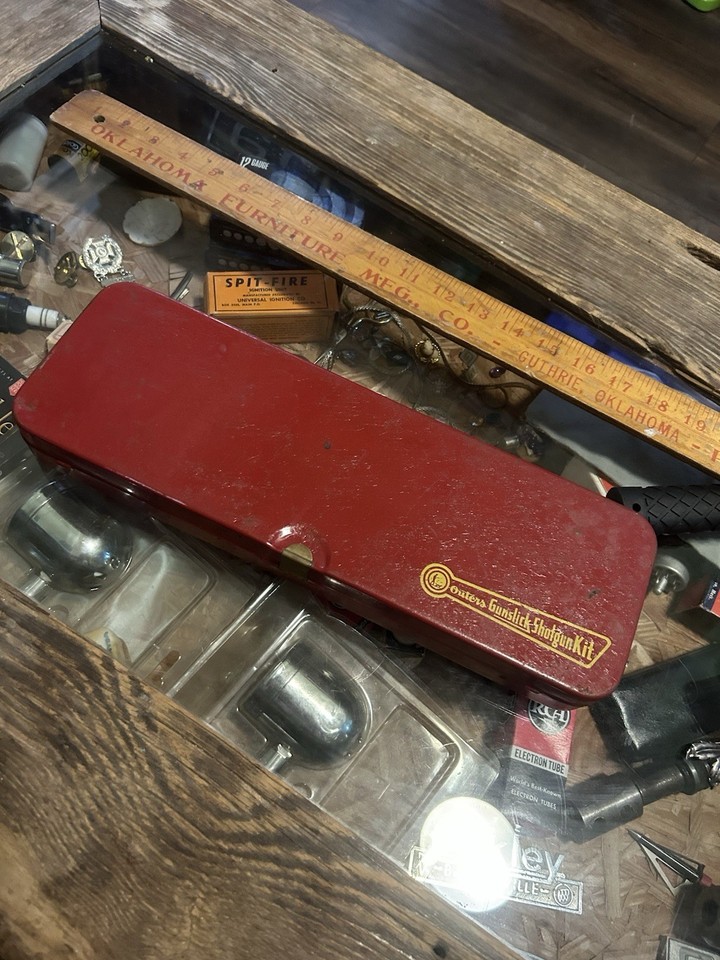 Vintage OUTERS Gunslick Shotgun Gun Cleaning Kit Red Wrinkle Paint ...