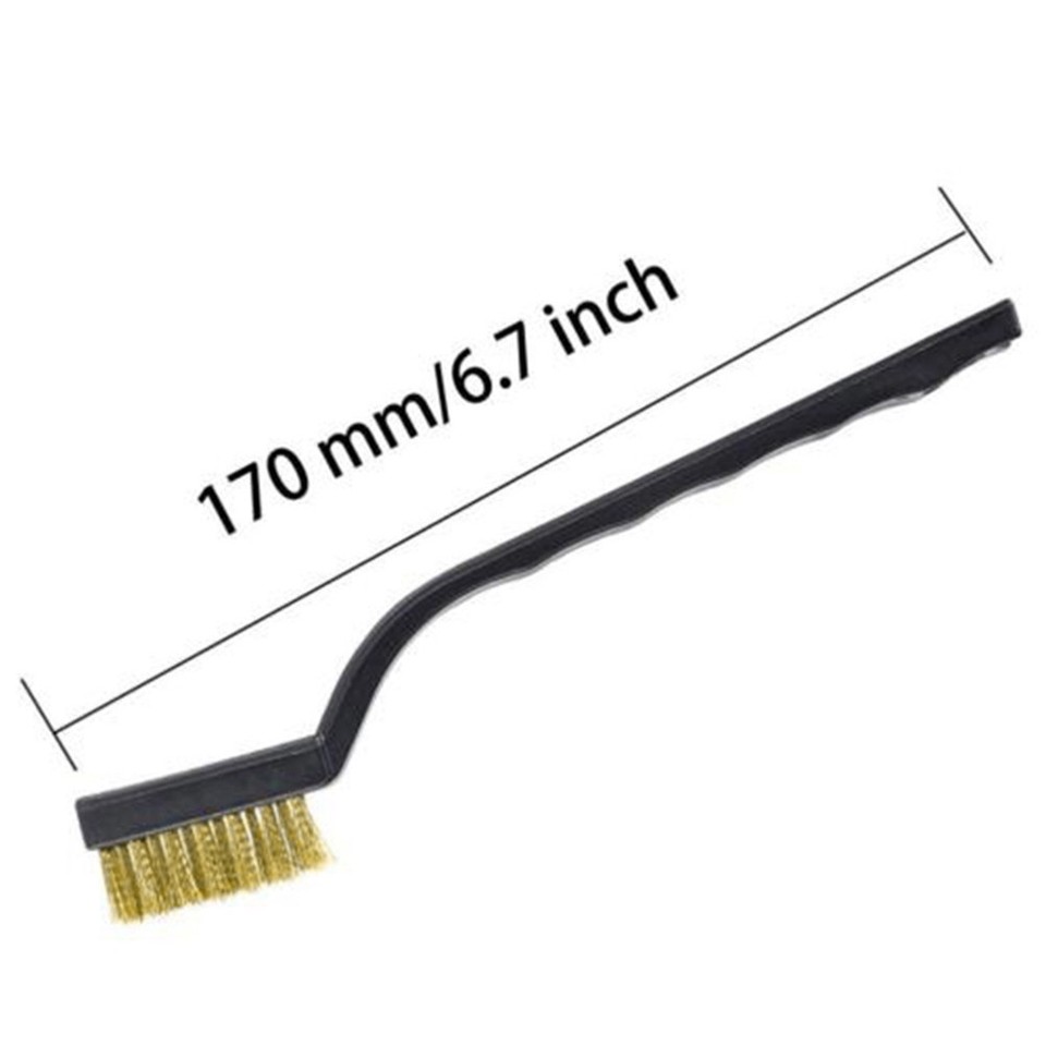 12x Wire Brush Small Steel Brass Brushes DIY Paint Rust Remover Removal ...