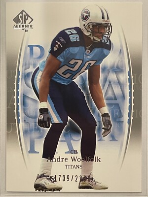 2003 SP Authentic Andre Woolfolk Rookie Authentics /2200 RC #117 ...
