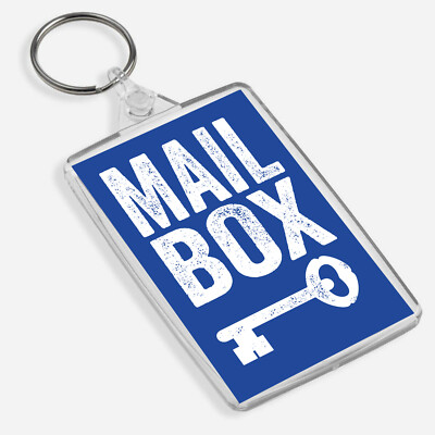 MAIL BOX KEY - Large Strong Double Sided Keyring for letter box or post ...