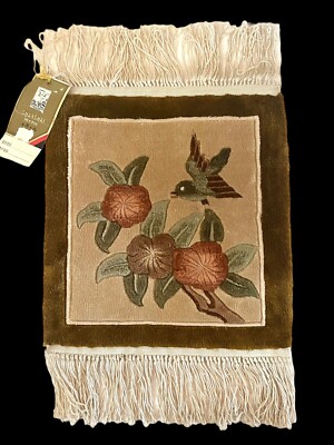 Handknotted Small Pictorial Chinese Silk Rug. Handmade. Shanghai Rug ...