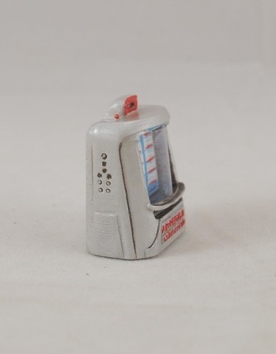 1950s Table Jukebox - silver - miniature music plastic 1" scale T8538 ...
