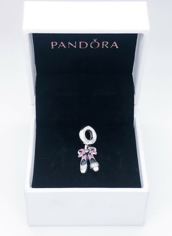 NEW Authentic PANDORA 925 Ale Silver Punk Ballerina Shoes Charm Pendant ...