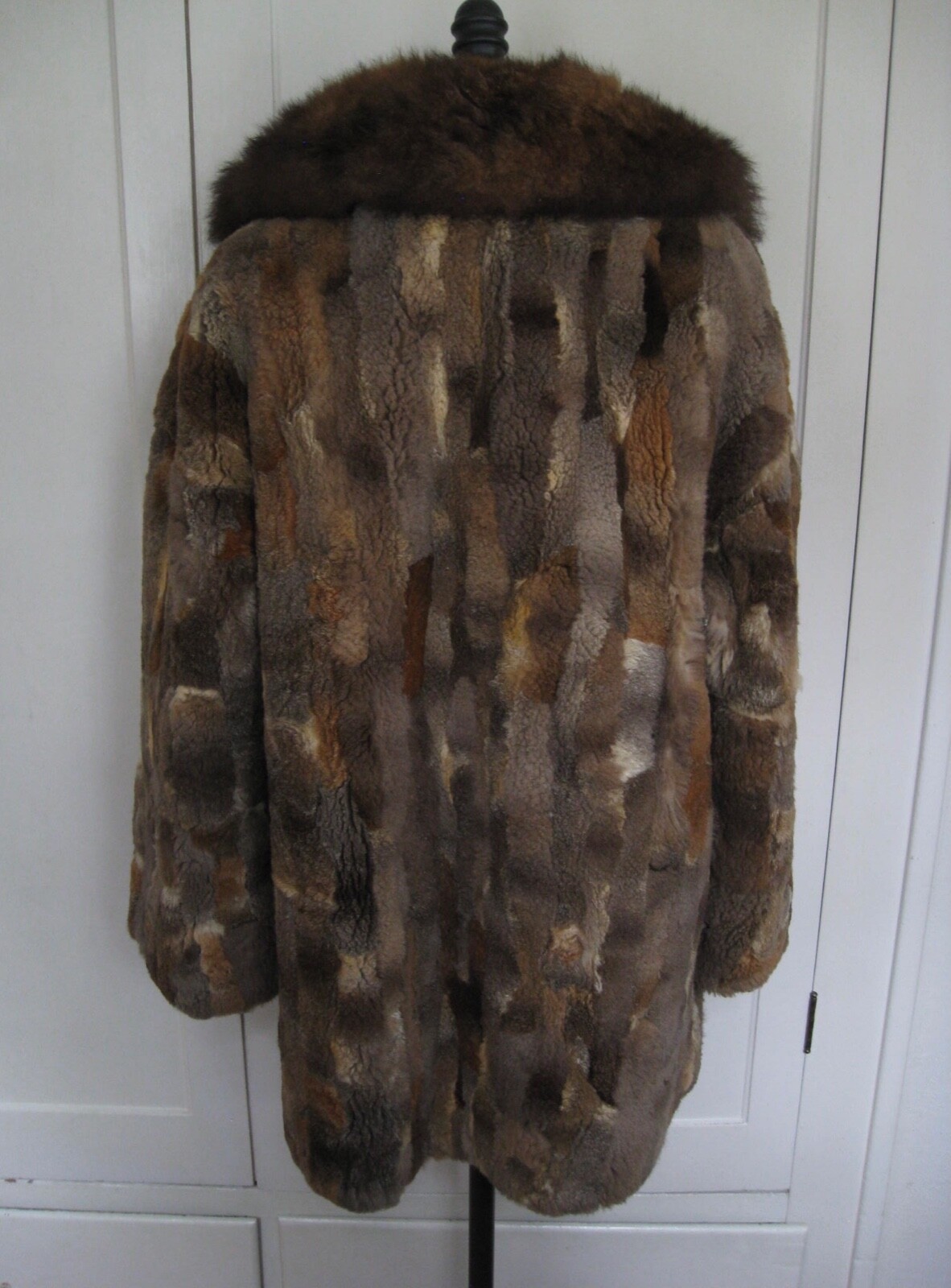 Real Sheared Australian Possum Fur Unisex Coat patchw… - Gem