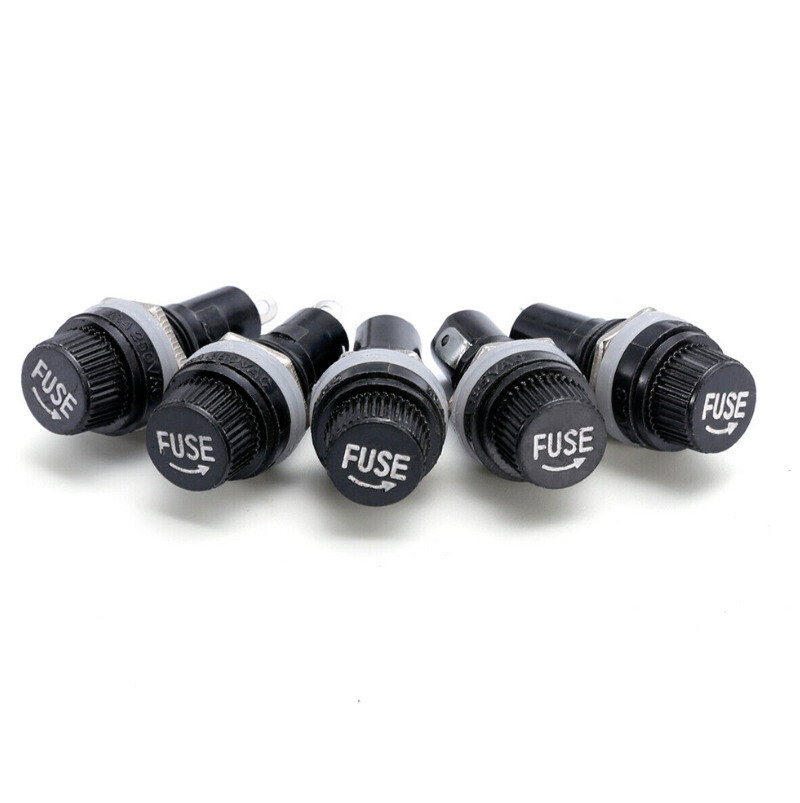 5x20mm 6x30mm Electrical Panel Mounted Screw Cap Fuse Holder Glass Tube ...
