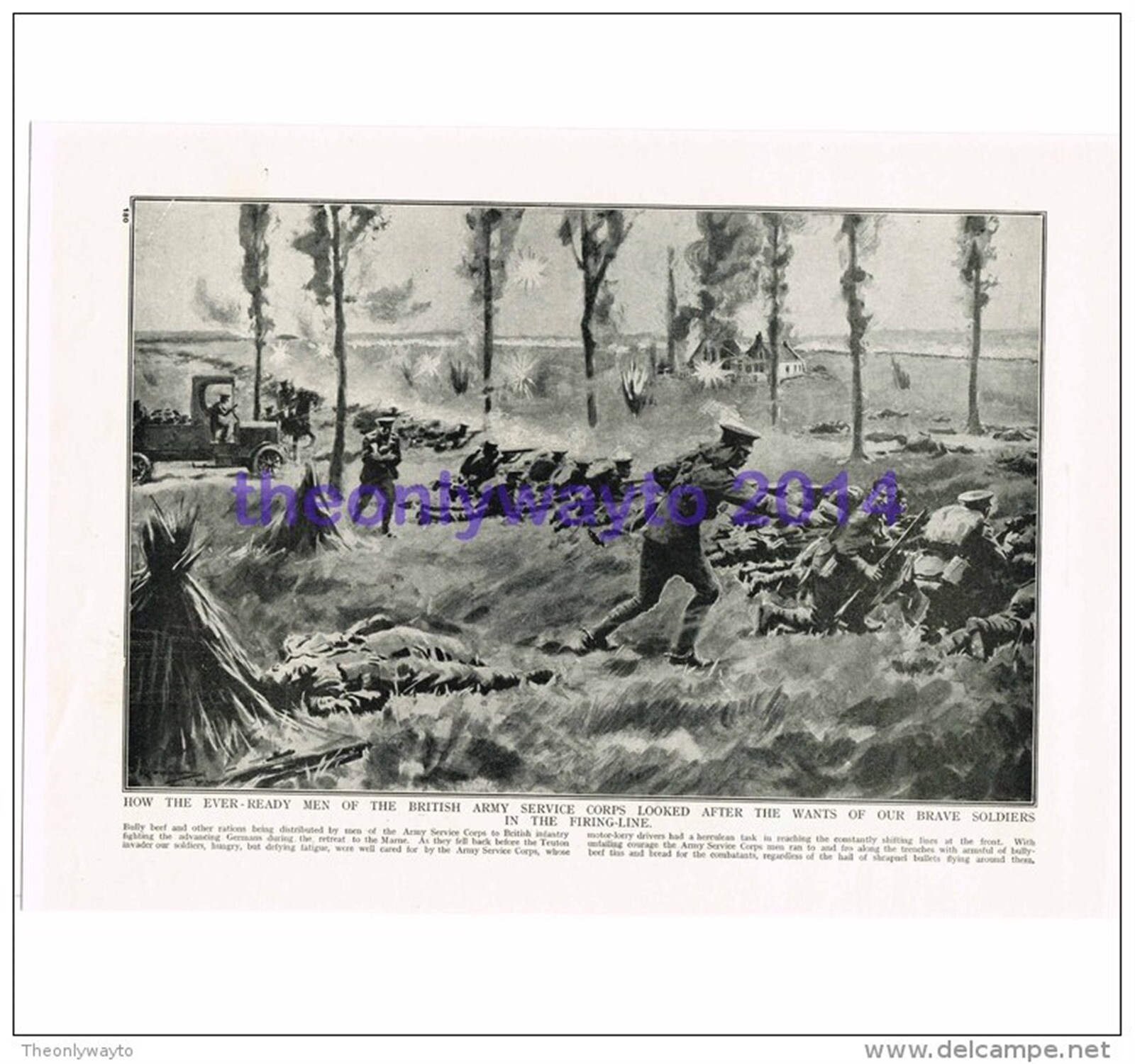 British Army Service Corps Delivering Bully Beef, WW1, Book ...