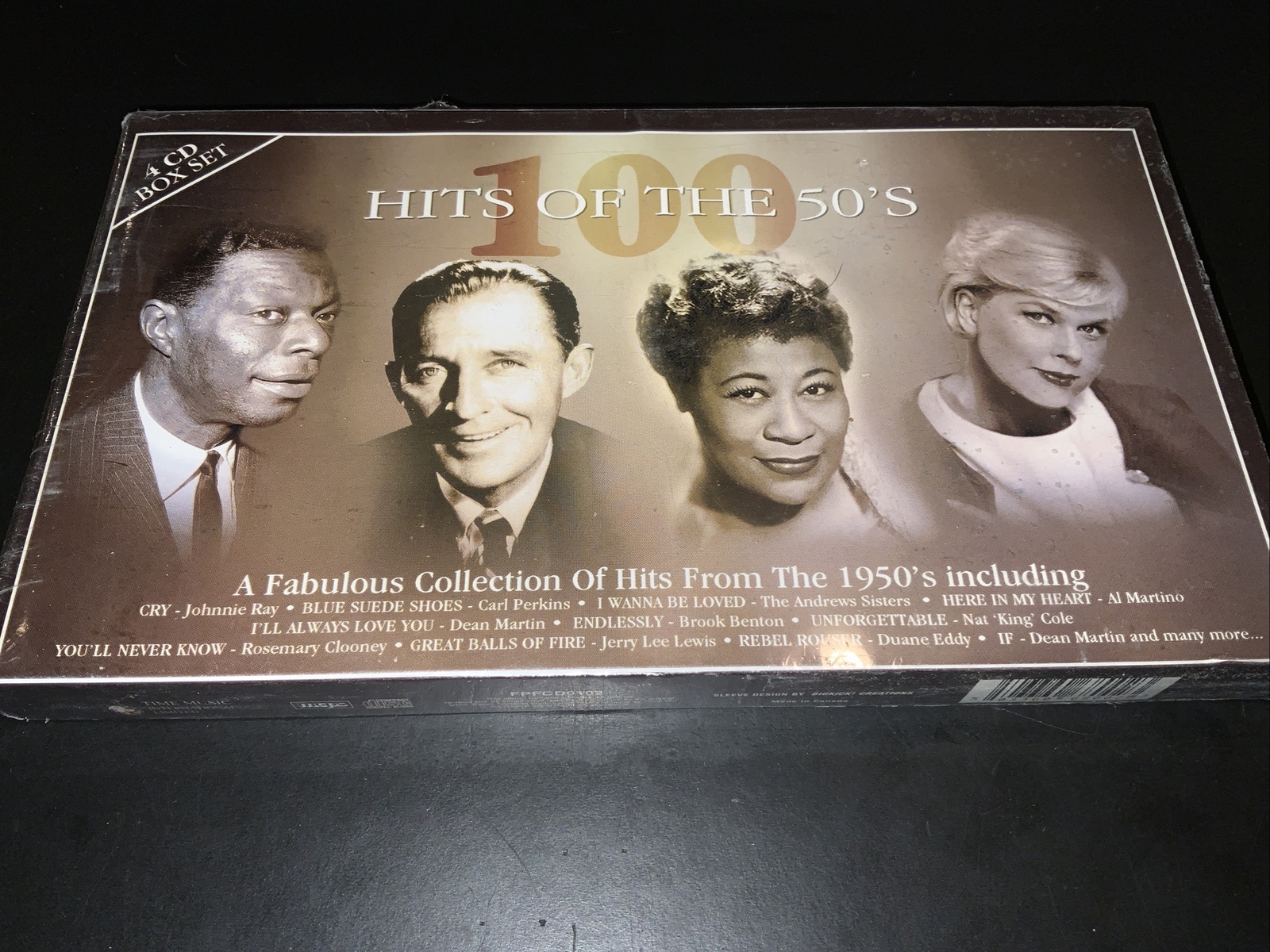 100 Hits of The 50's Time Music 4 CD Set Cole Crosby Clooney Day Martin ...
