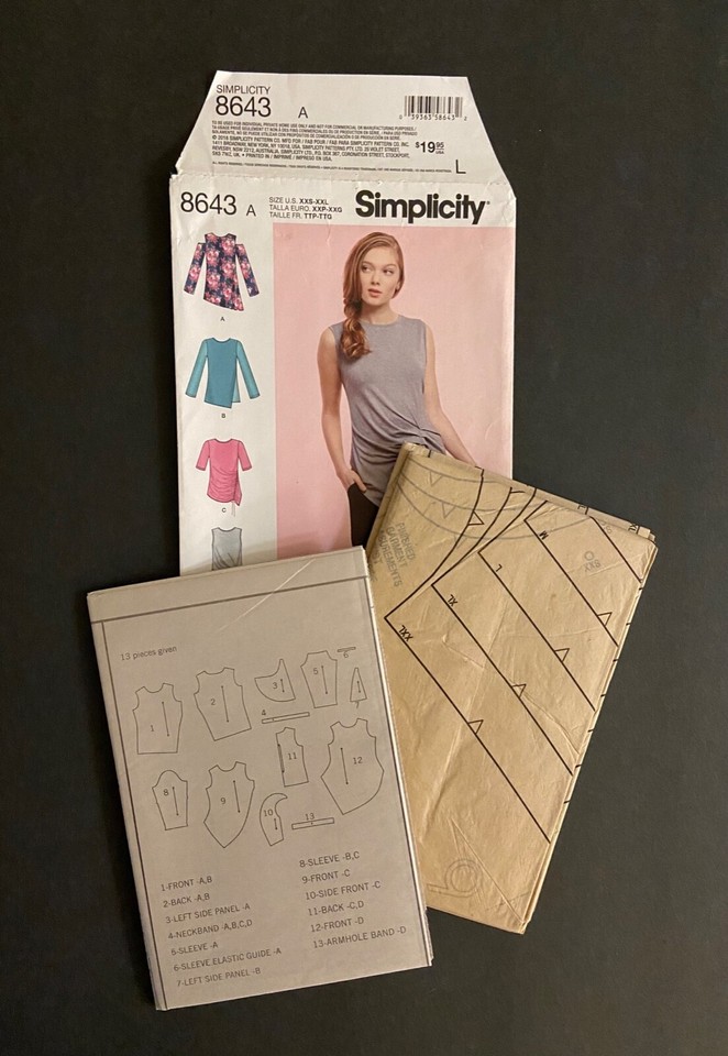 NEW! Simplicity Pattern 8643 Misses Knit Tops Assorted Styles (Sizes ...