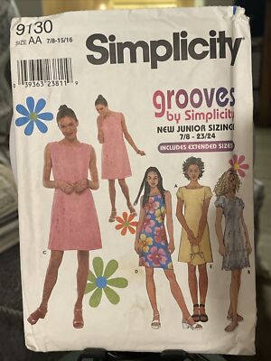 *COMPLETE* Simplicity #9130 - Junior Dress, Purse - Size: 7/8 to 15/16 ...