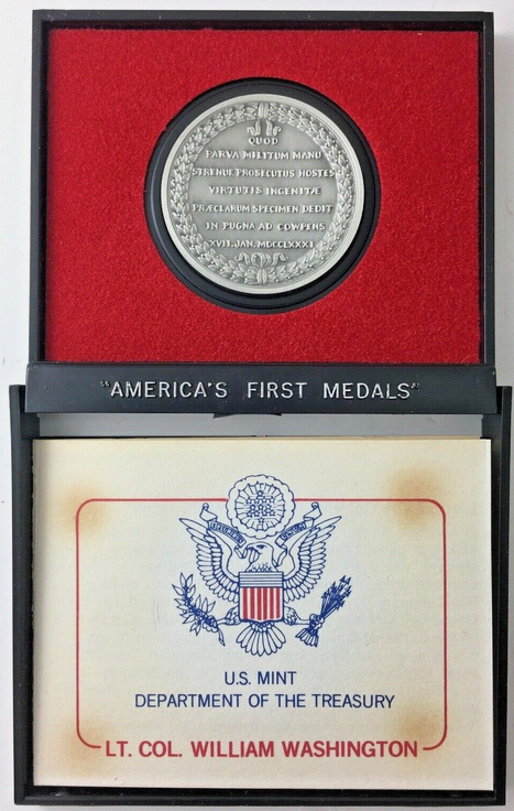US Mint Americas 1st Medals Lt .COL William Washington 38mm Pewter | eBay