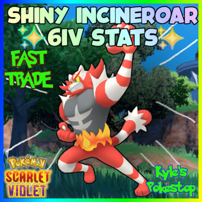 6IV SHINY Incineroar POKEMON SCARLET & VIOLET 🚀 FAST TRADE 🚀EV'D | eBay