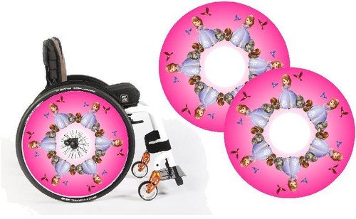 Wheelchair Spoke Guard Skins SOFIA Custom Design Personalised Kids ...