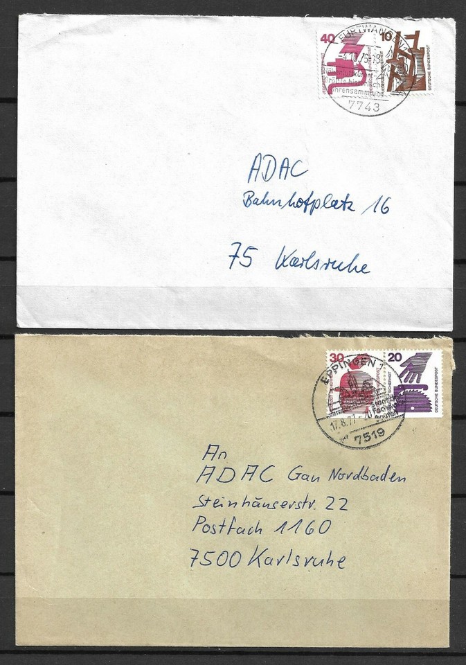 Germany - 5 stk. Covers w/ togetherprint - VF Used !!!!! (A4490) | eBay