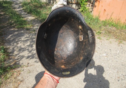 Original-Authentic WW2 WWII Relic German helmet Wehrmacht Stamp MFR ...