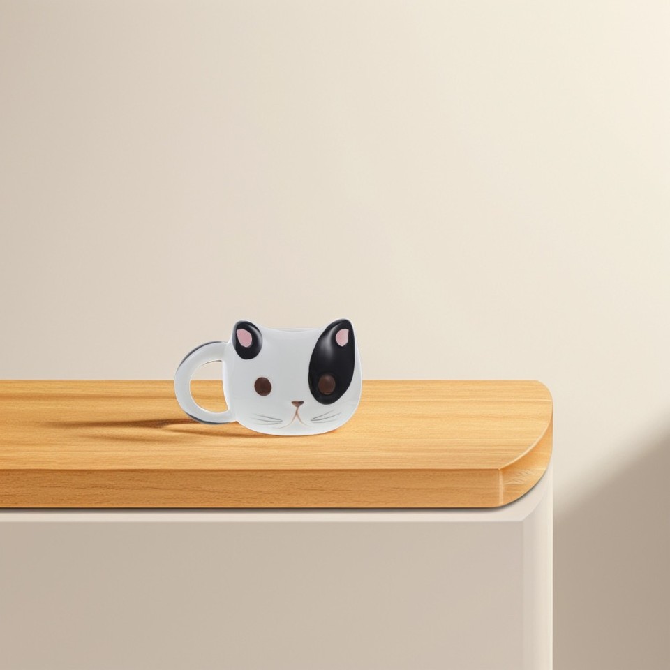 Cute Cat Molding Mug for Tea Coffee and Milk Ceramic Cup Coffee Mug ...