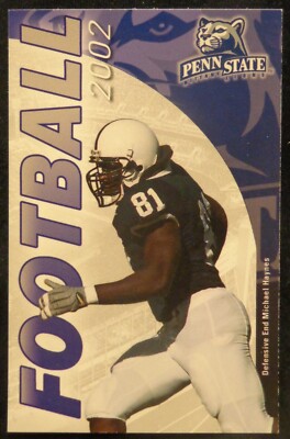 Michael Haynes - 2002 Penn State Pocket Football Schedule - Near Mint ...
