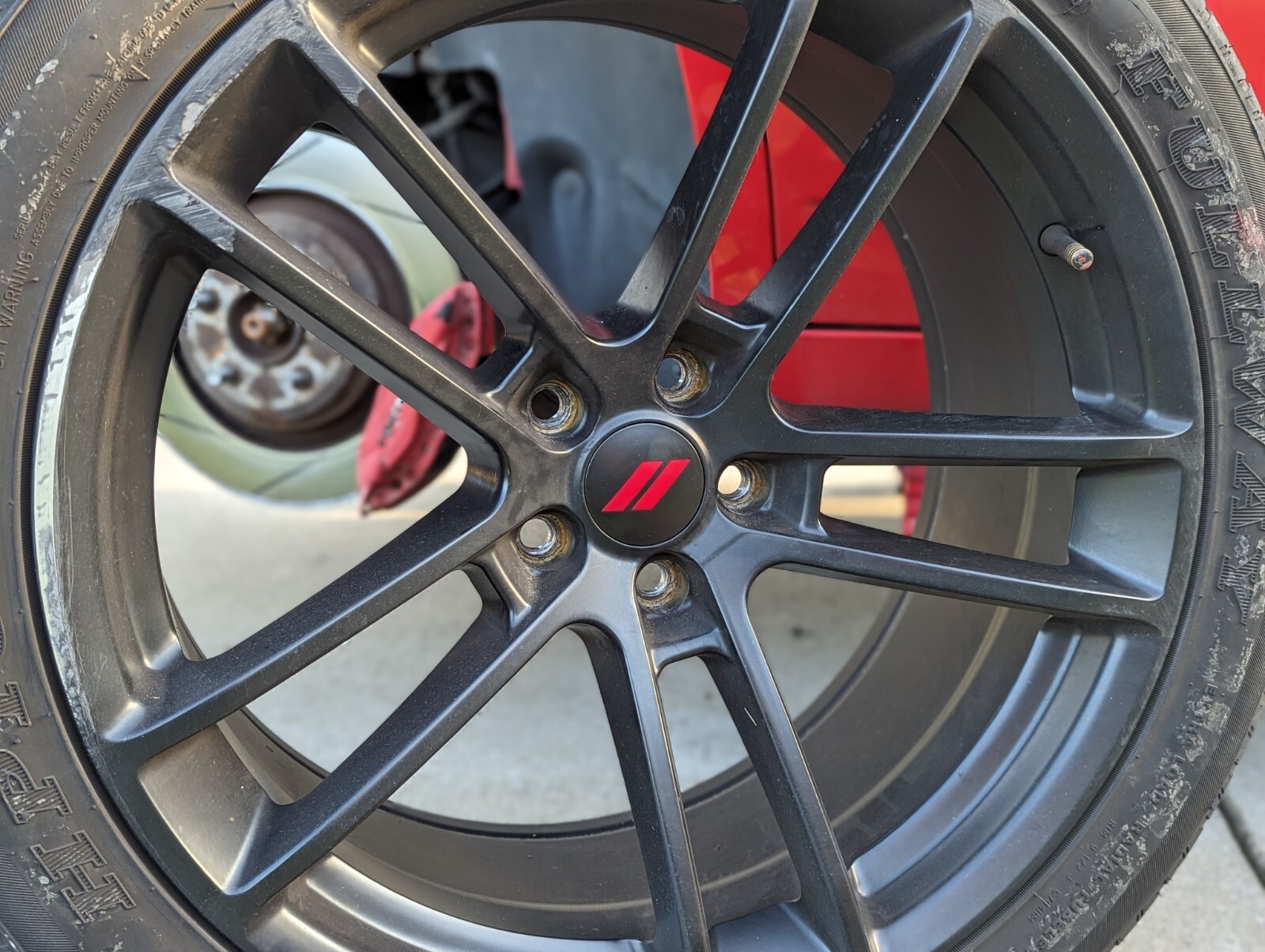 17-23 Dodge Challenger Charger BLACK Red Wheel Center Caps (4) Mopar ...