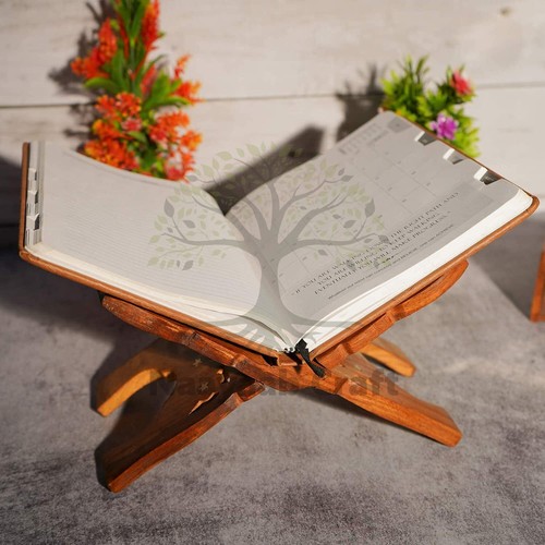 Sheesham Wooden Book Holder Display Stand Folding Religious Rehal Size ...