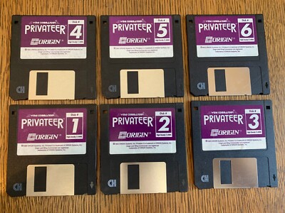 WING COMMANDER PRIVATEER ORIGIN GAME PC MS-DOS 3.5" DISK(S) EXC COND ...