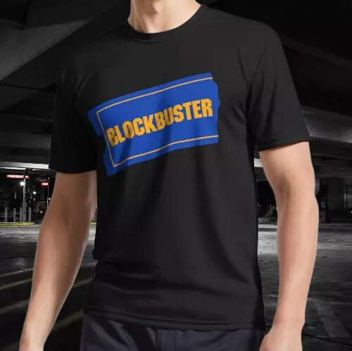 Blockbuster retro logo Active T-Shirt Funny Size Mode American T-shirt ...