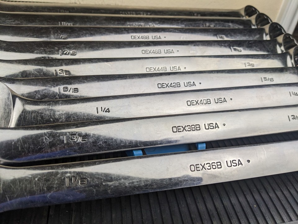 #bd553 Snap On Tools 24pc SAE Wrench Set OEX724KB 1/4" to 1-5/8" | eBay