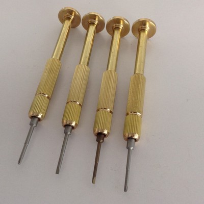 4 Pcs Copper screwdrivers Professional eyeglasses watches screwdrivers ...