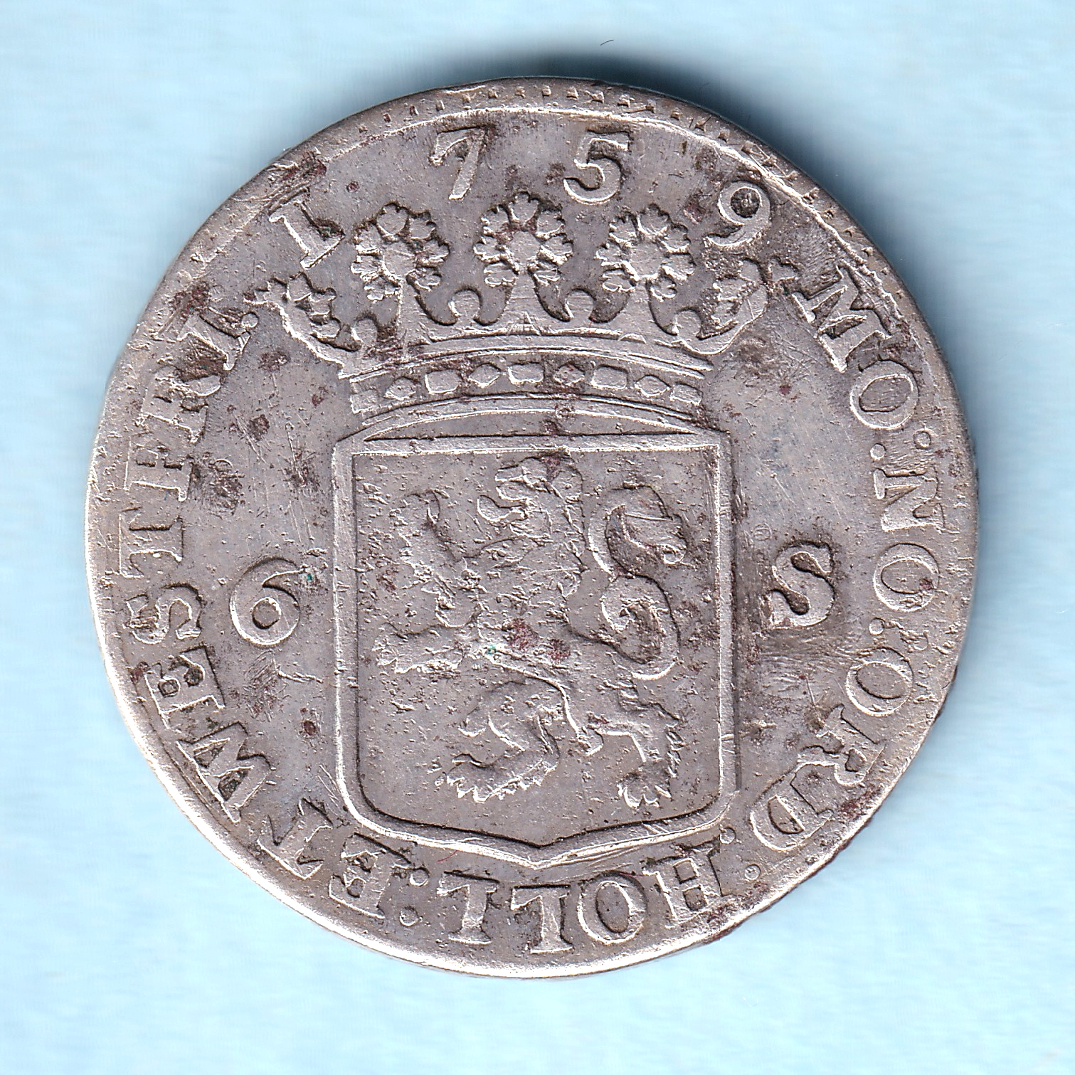 Netherlands - Holland.. 1759 6 Stuiver.. Ship.. VF | eBay