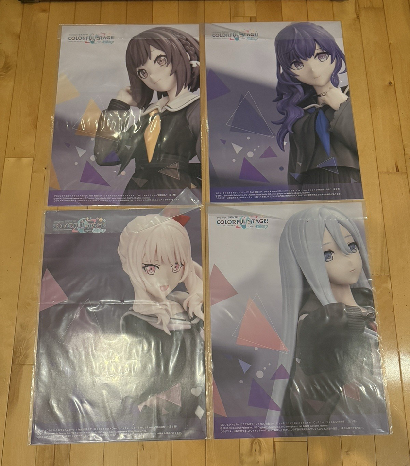SEGA Hatsune Miku Project Sekai Desktop Decorate Figure Ad Poster Lot ...