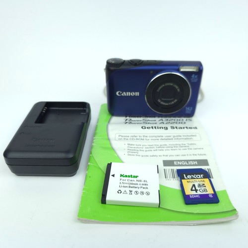 Canon 14.1MP PowerShot A2200 HD Blue Digital Camera w/ 4GB Card *TESTED ...