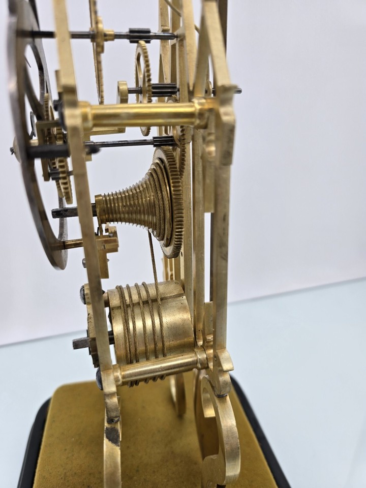 Fine English Fusee Skeleton Clock With Seconds Bit & Oversized ...