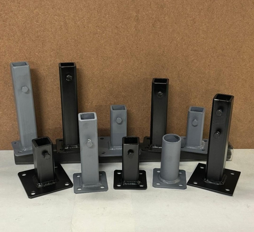 1" Rail Post 4" Repair Base Broken 1" POSTs slip Fit IN NO weld Powder ...