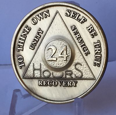 24 Hours AA Medallion Bronze Alcoholics Anonymous Sobriety Chip Coin | eBay