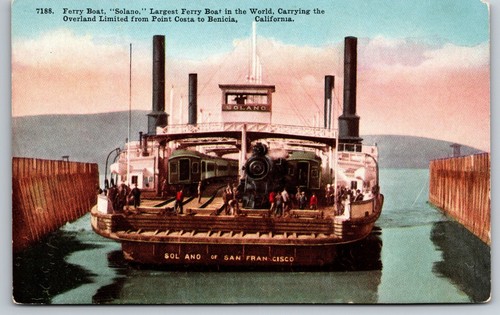 Solano Largest Ferry Boat Overland Limited Train Point Costa Benicia CA ...