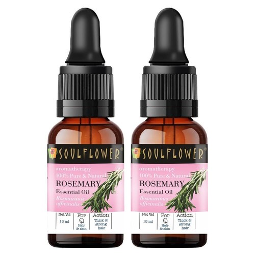 2X Soulflower Rosemary Essential Oil For Skin, Hair & Aromatherapy ...