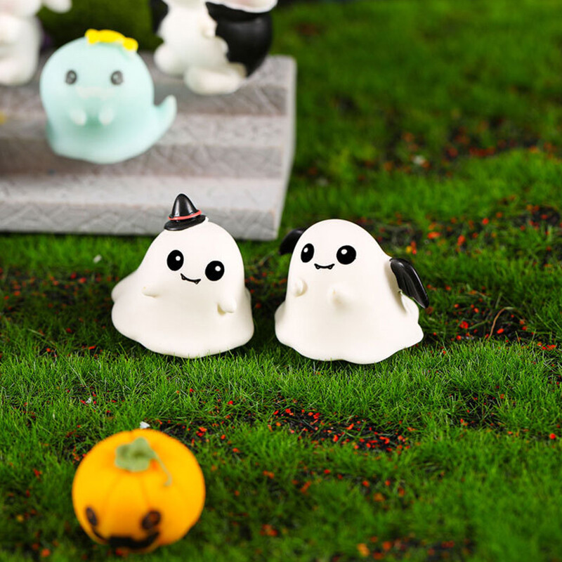 Halloween Ornament Zombie Cat Bat Ghost Pumpkin Cross Dollhouse Micro ...